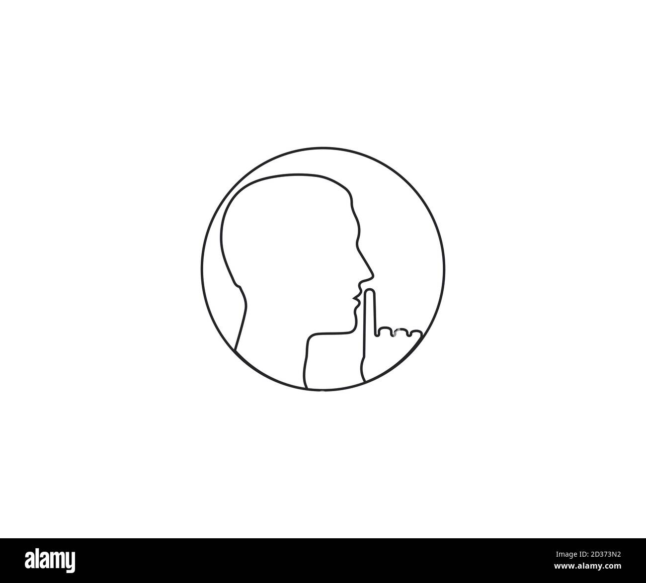 Mute, quiet, silence, silent icon. Vector illustration, flat design ...