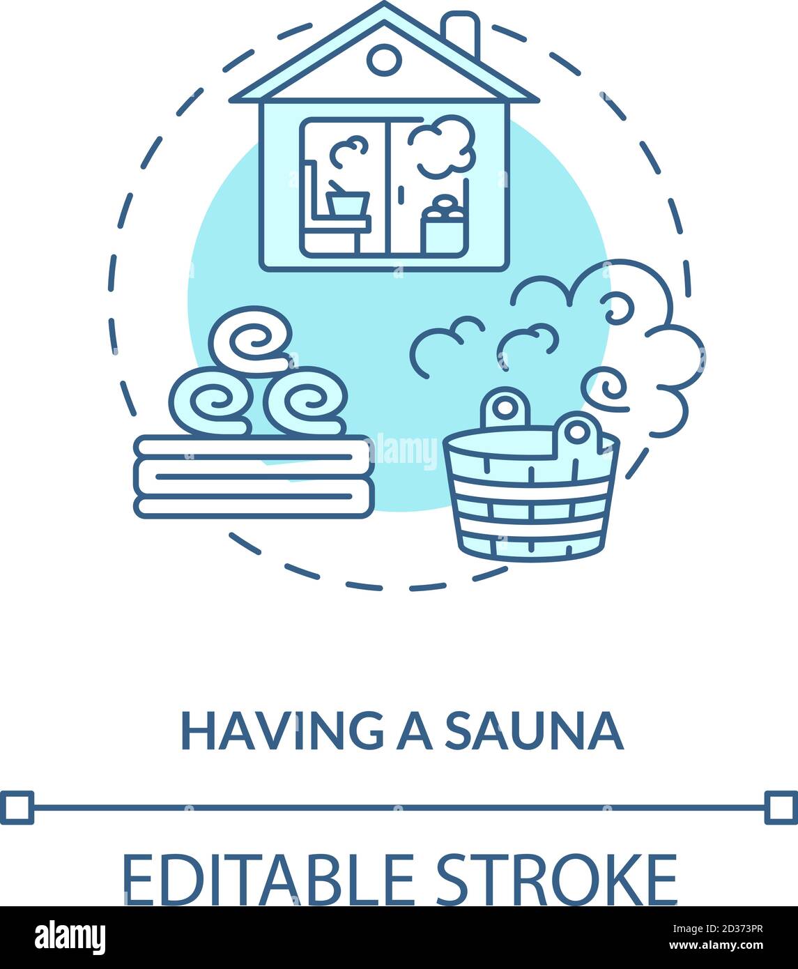 Sauna outline concept spa hi-res stock photography and images - Alamy