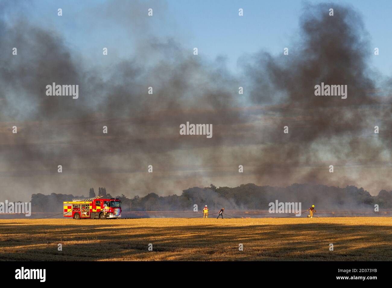 John Deere Combine On Fire