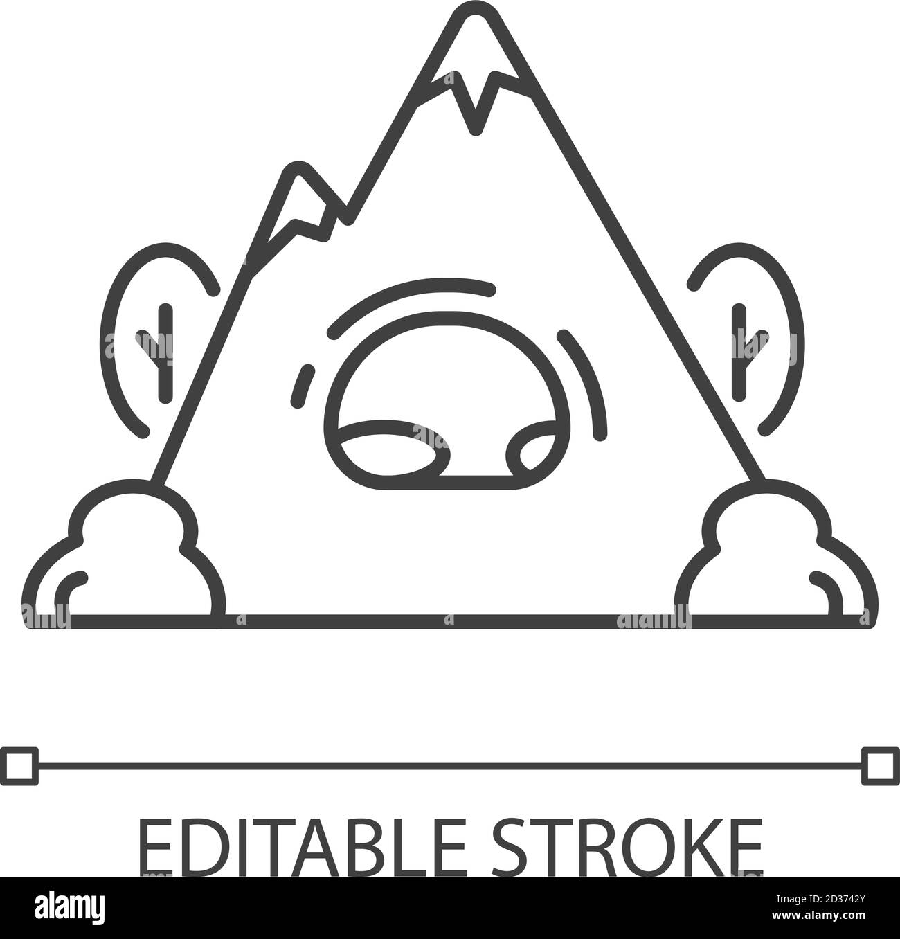 Rock shelter linear icon Stock Vector Image & Art - Alamy