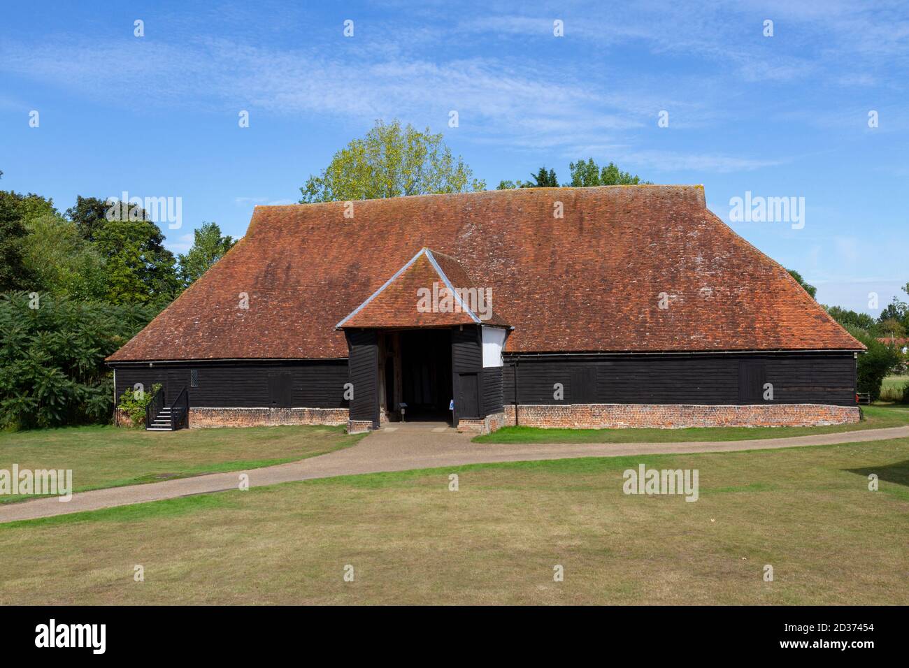 The Barley Barn, Cressing Temple Barns, an ancient monument situated ...