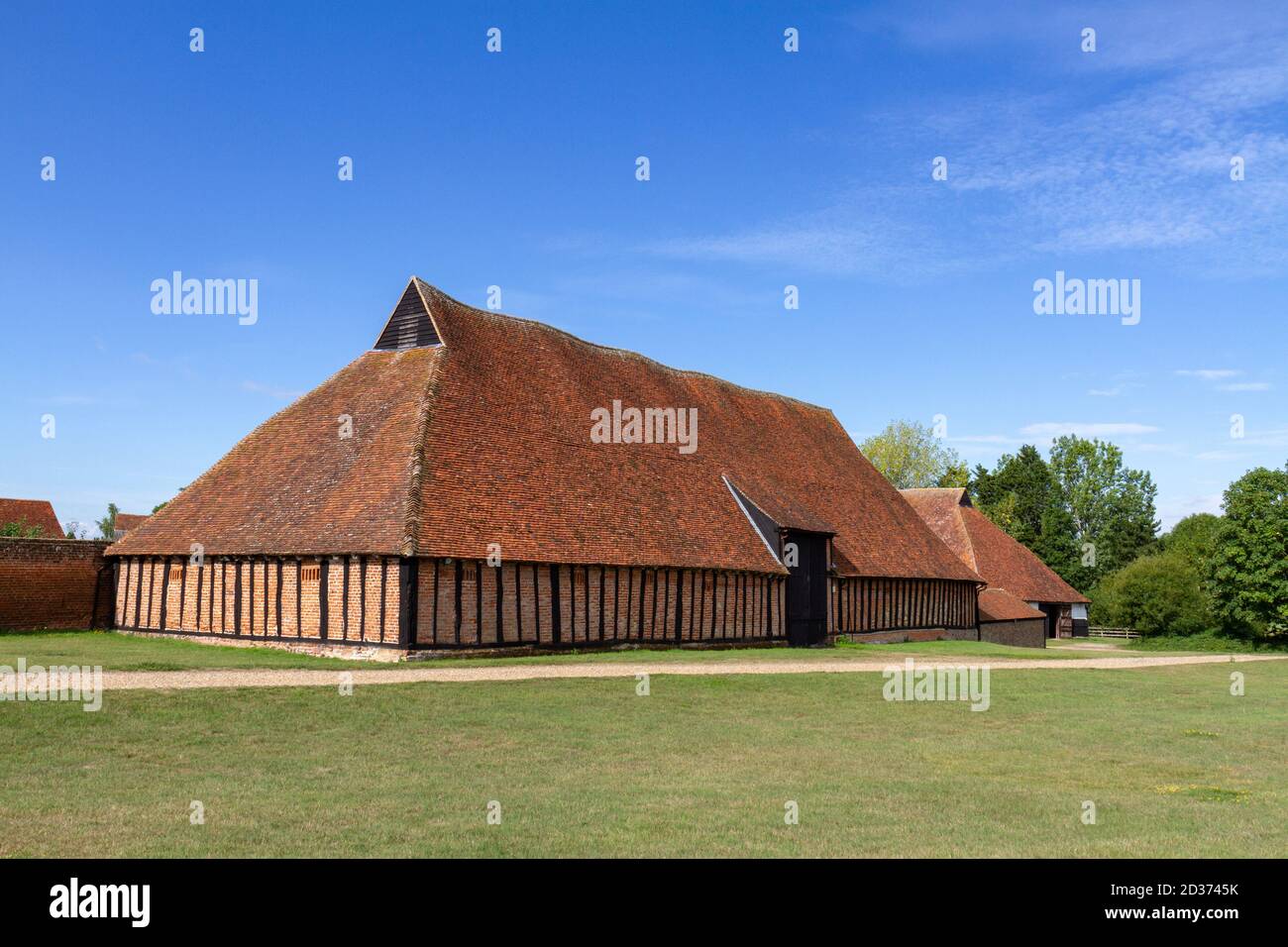 The Barley Barn, Cressing Temple Barns, an ancient monument situated ...