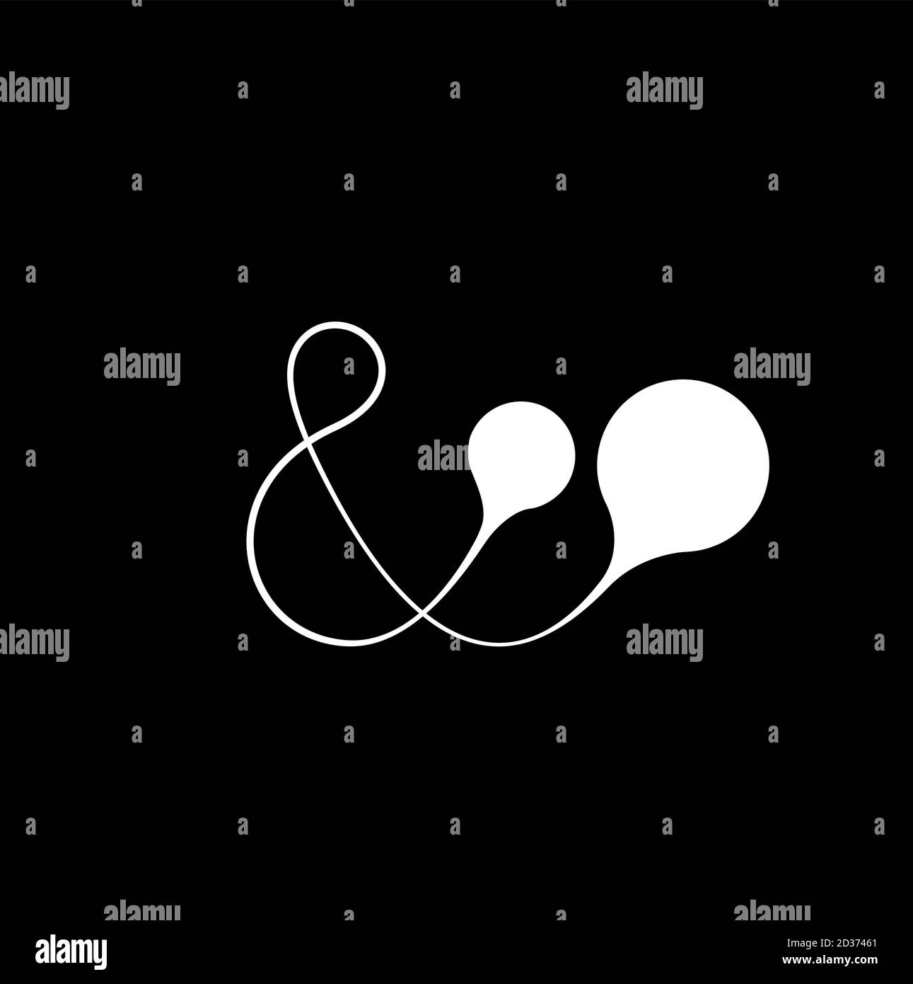 Ampersand vector vectors Black and White Stock Photos & Images - Alamy
