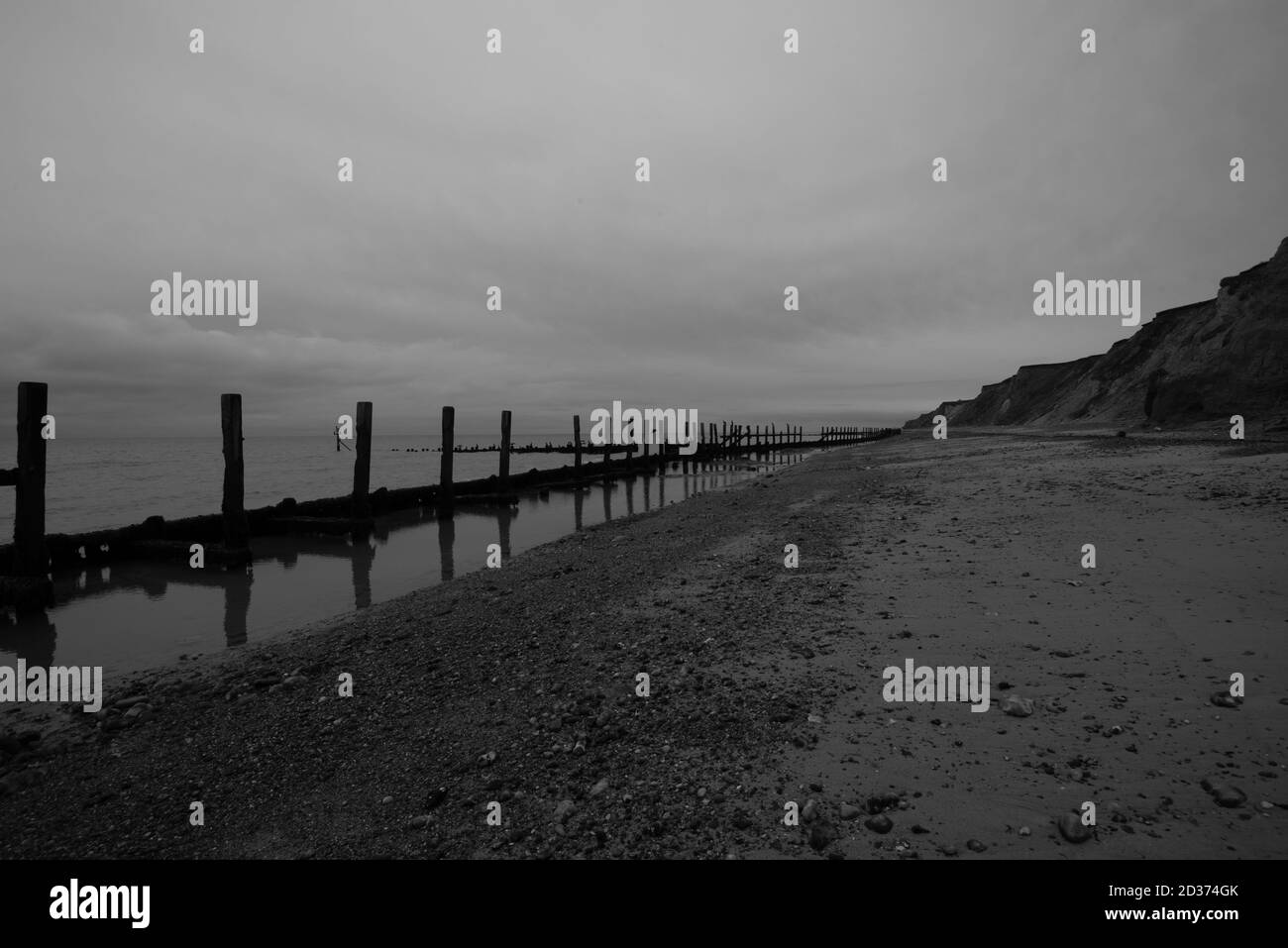 Coastal revetments Black and White Stock Photos & Images - Alamy