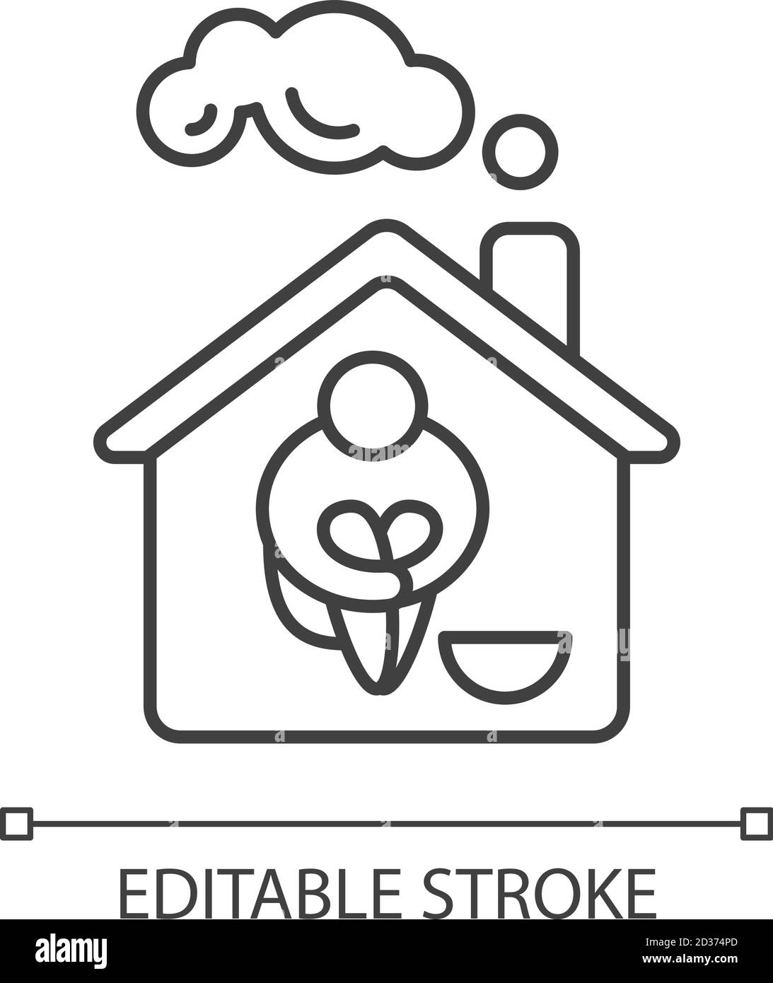Homeless shelter linear icon Stock Vector Image & Art - Alamy