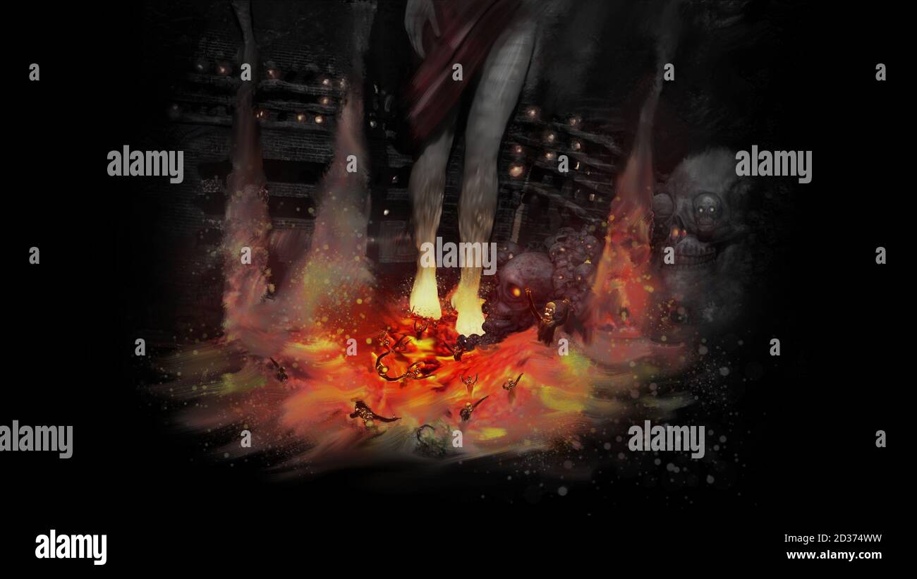 a view of hell, feet of the harlot Stock Photo - Alamy