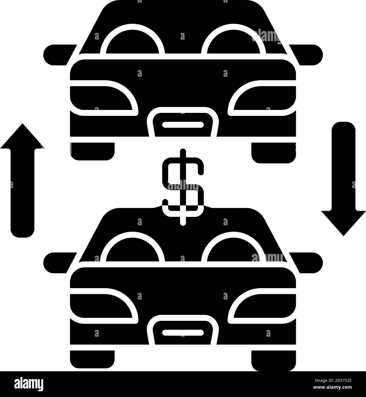Auto trade black glyph icon Stock Vector Image & Art - Alamy