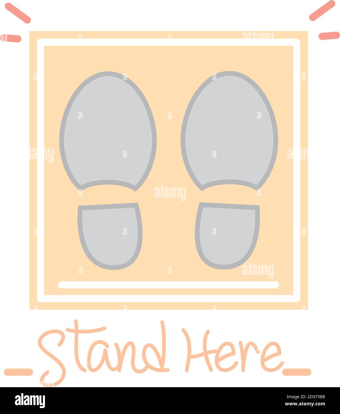 new normal, stand here prevention distance, after coronavirus, hand ...