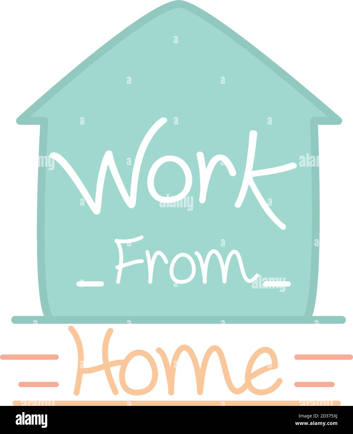 new normal, work from home, after coronavirus, hand made style flat ...