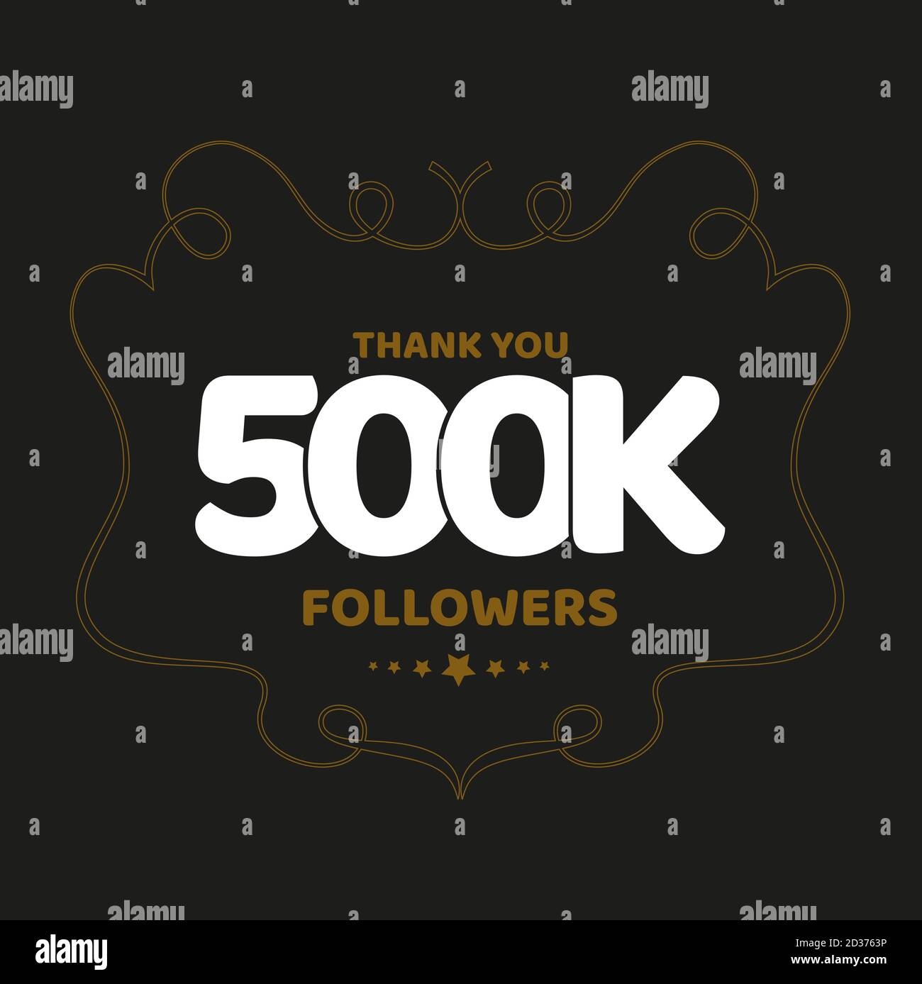 Completing 500k followers Stock Vector Images - Alamy