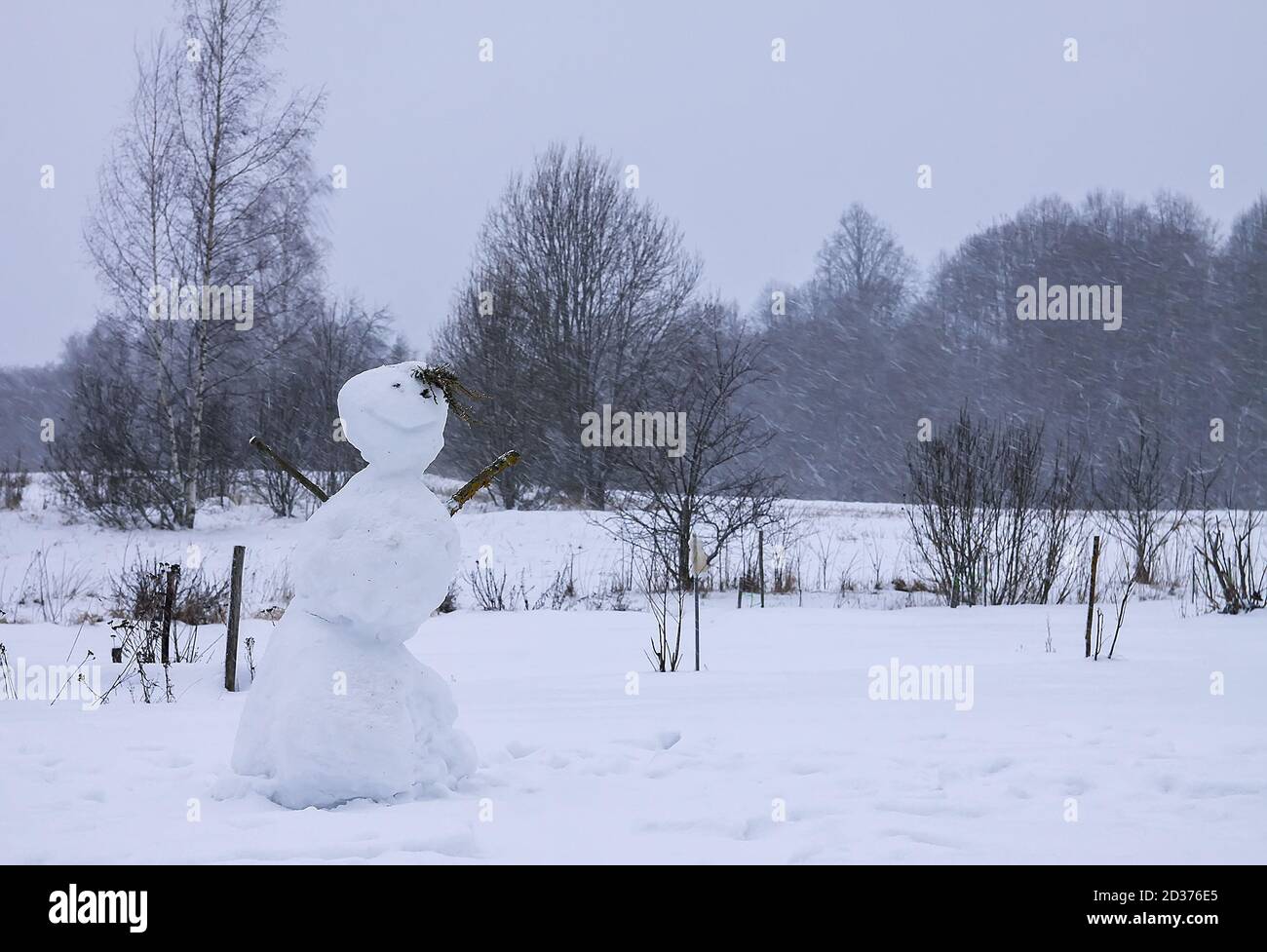 Funny snowman made children hi-res stock photography and images - Alamy