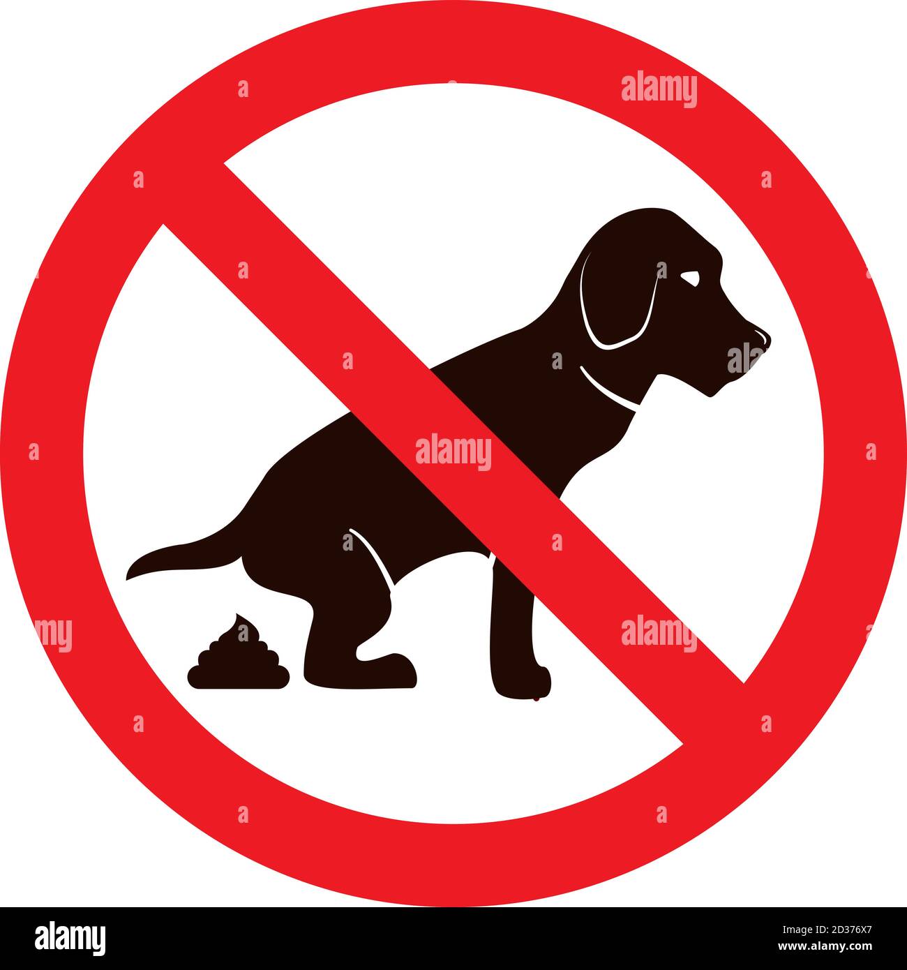 No dog sign.Pet animal beagle.Labrador Retriever cartoon character ...