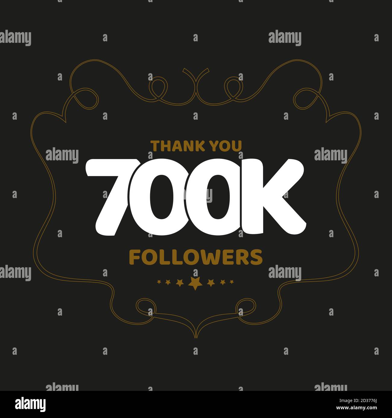 Completing 700k followers Stock Vector Images - Alamy