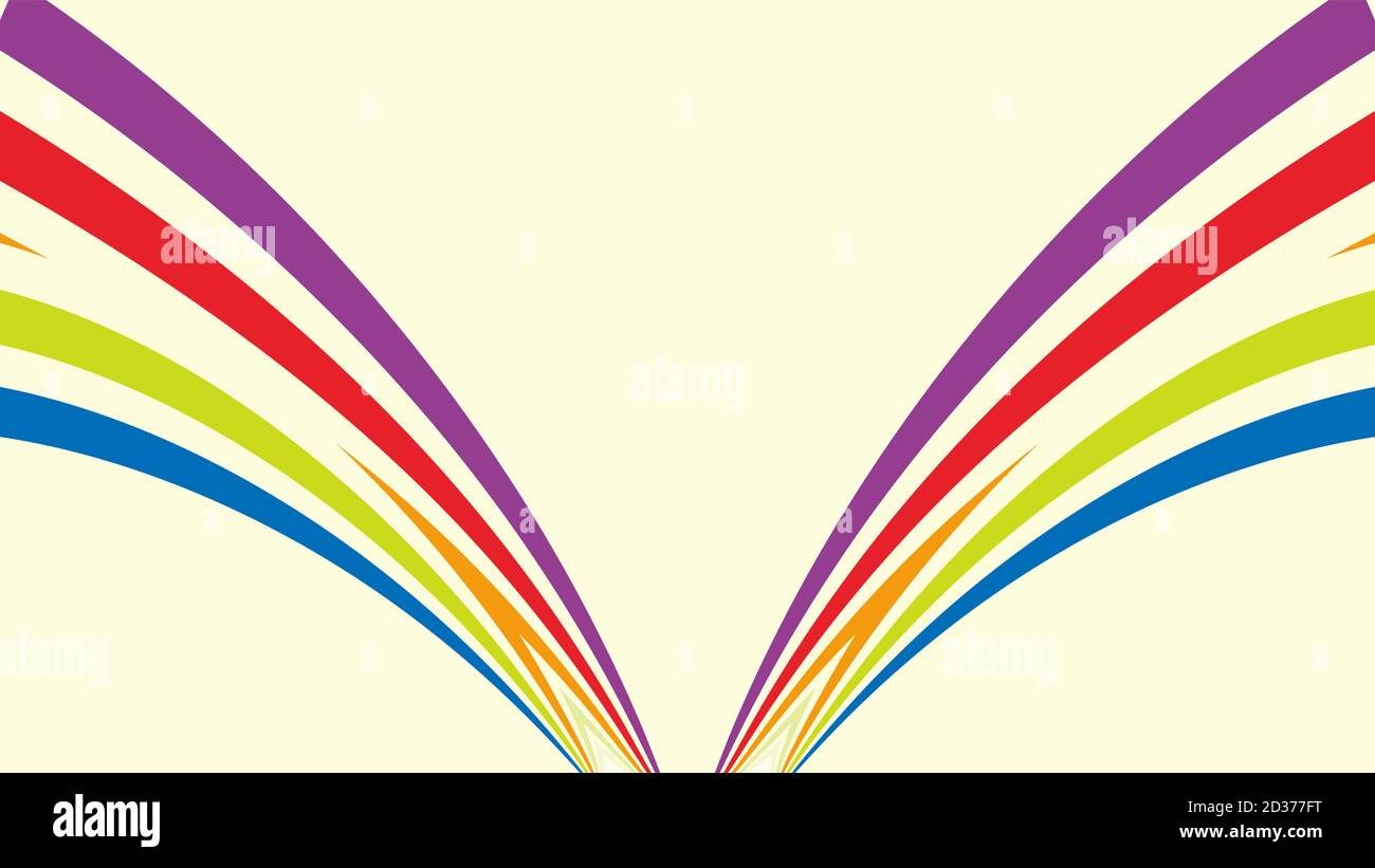 vector illustration of an abstract rainbow background with lines Stock ...