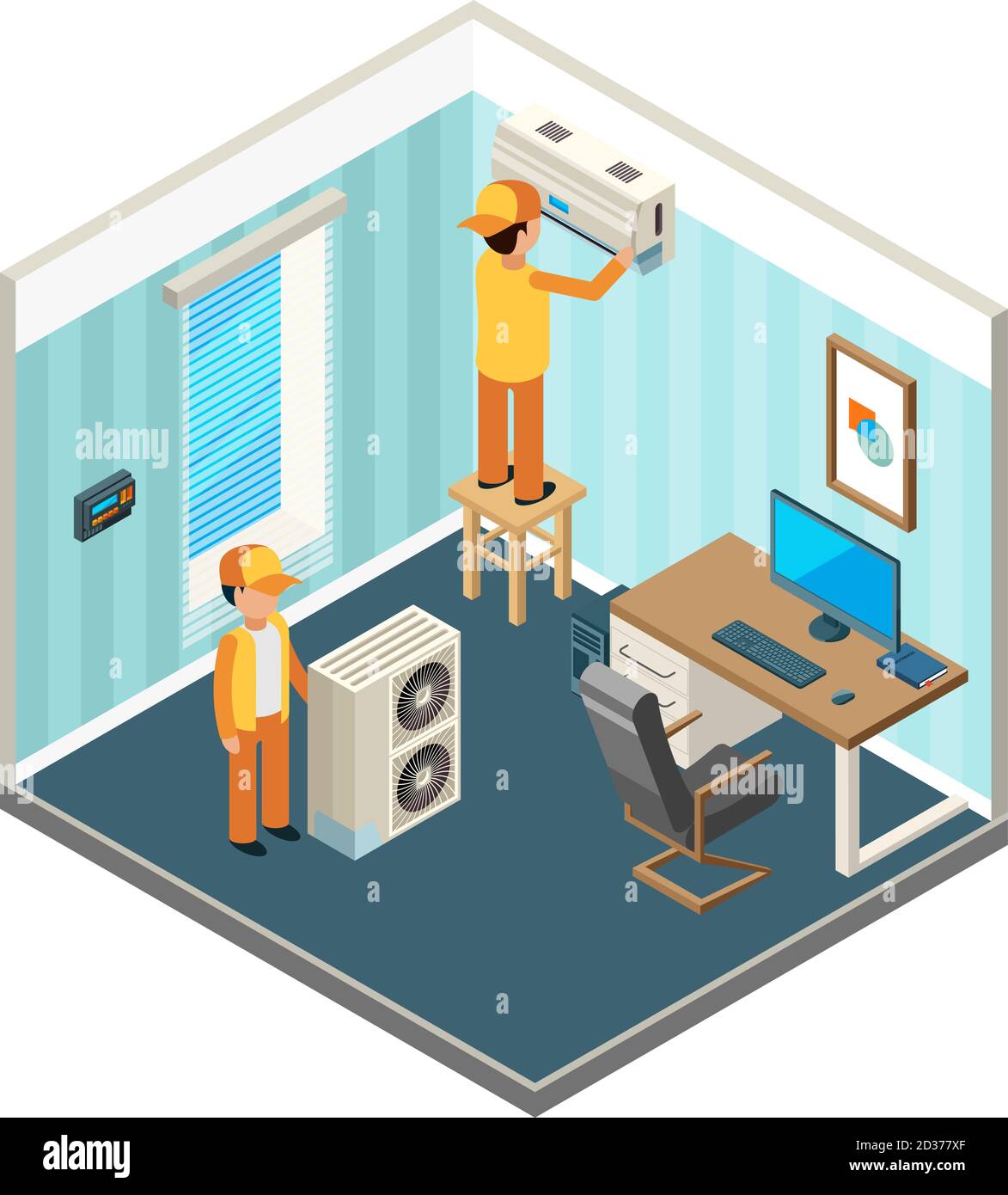 Professional worker ventilation repair Cut Out Stock Images & Pictures ...