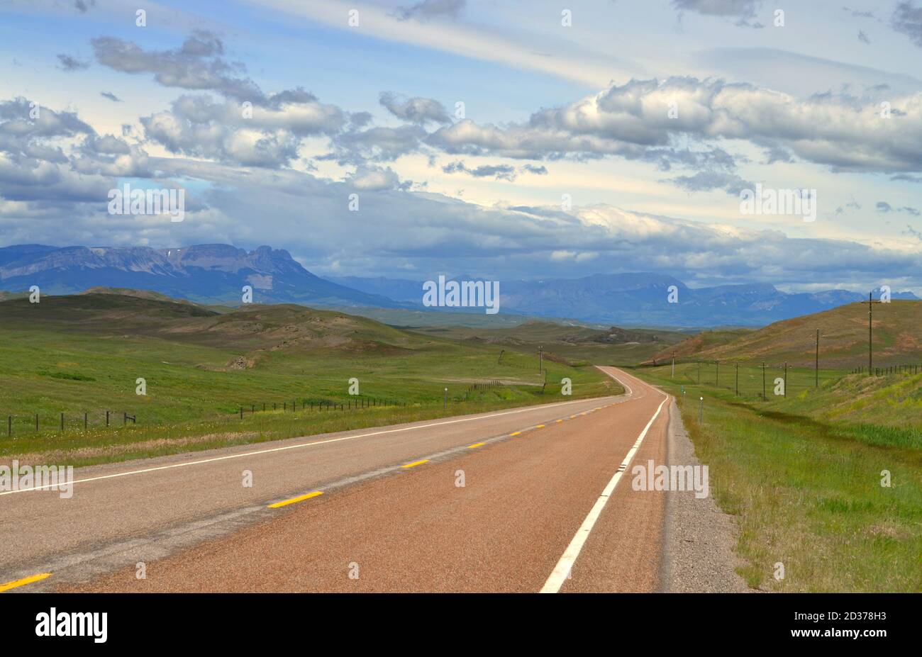 Montana - Drifting Clouds over Scenic Highway 89 to Browning Stock ...