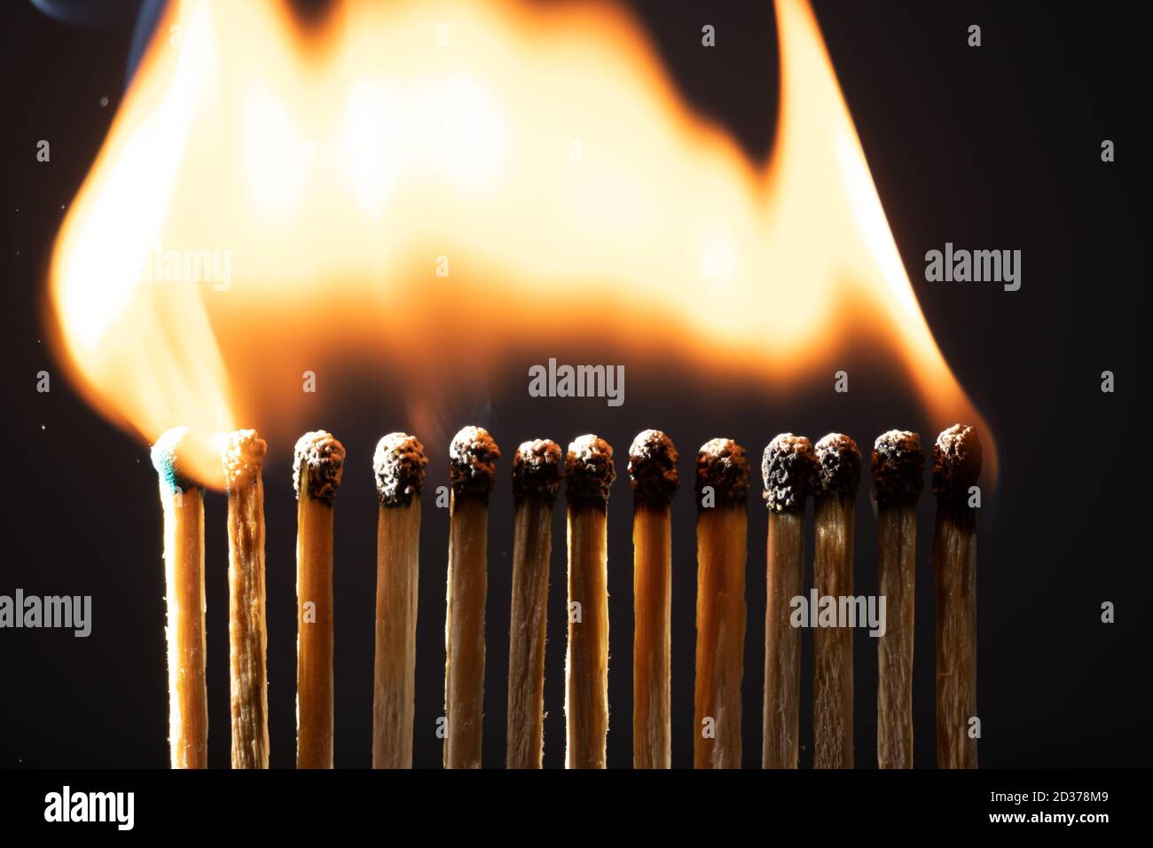 Burning matches one line hi-res stock photography and images - Alamy