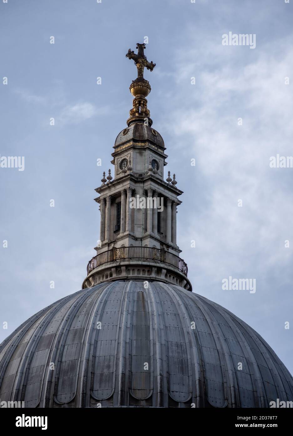 Vertical shot of the St. Paul's Cathedral dome in London, UK Stock ...