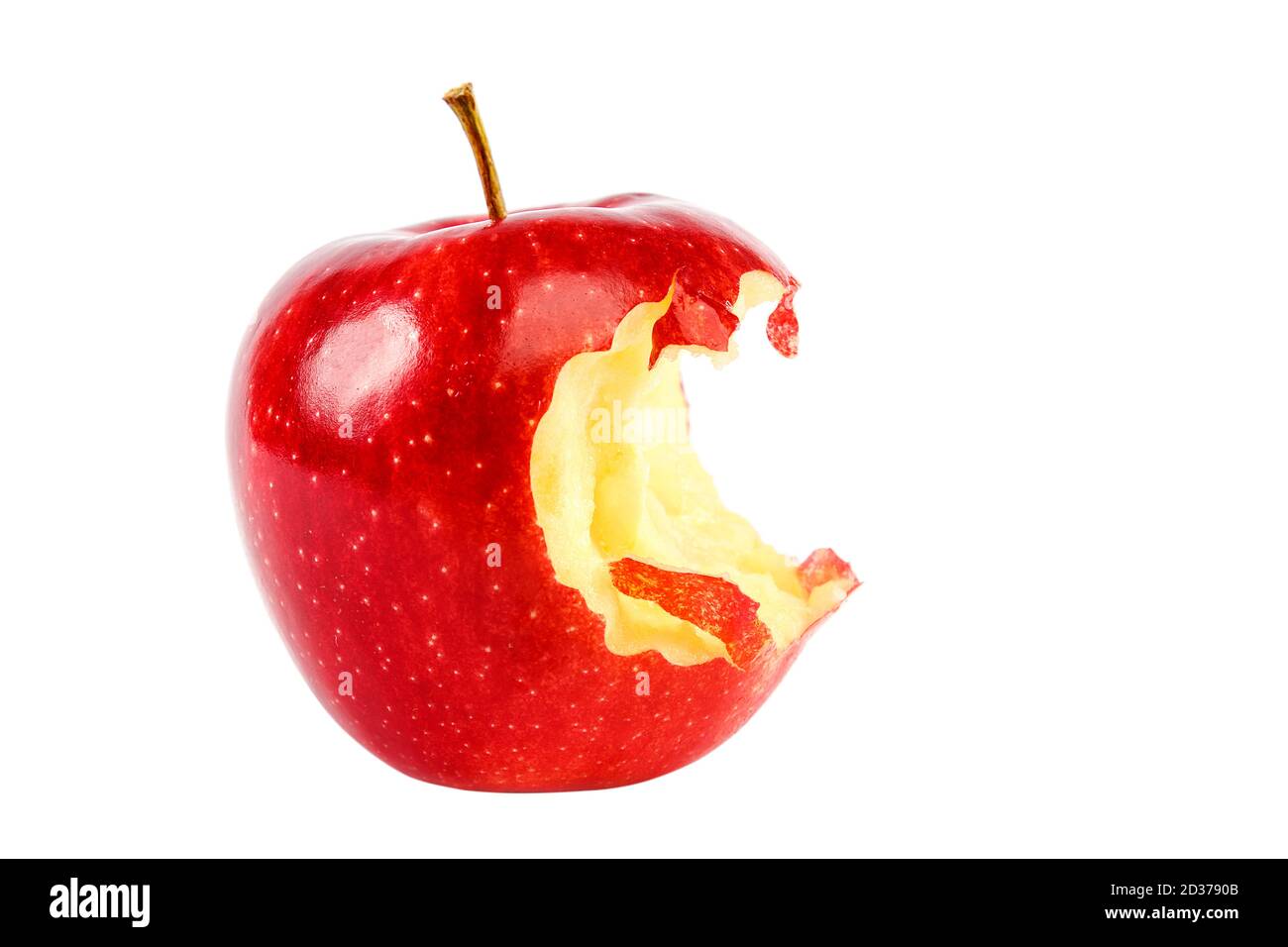 Bitten apple isolated on white background Stock Photo - Alamy