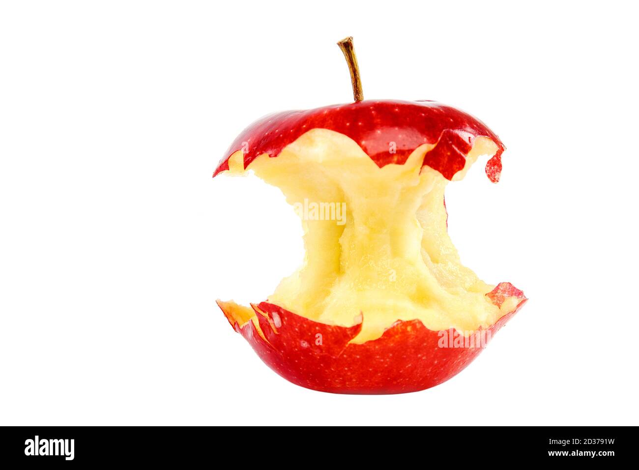Bitten apple isolated on white background Stock Photo - Alamy