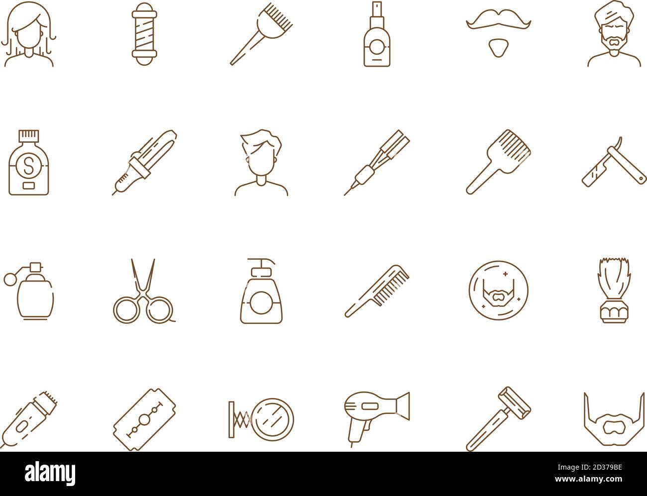 Barber tools vector illustration hi-res stock photography and images ...