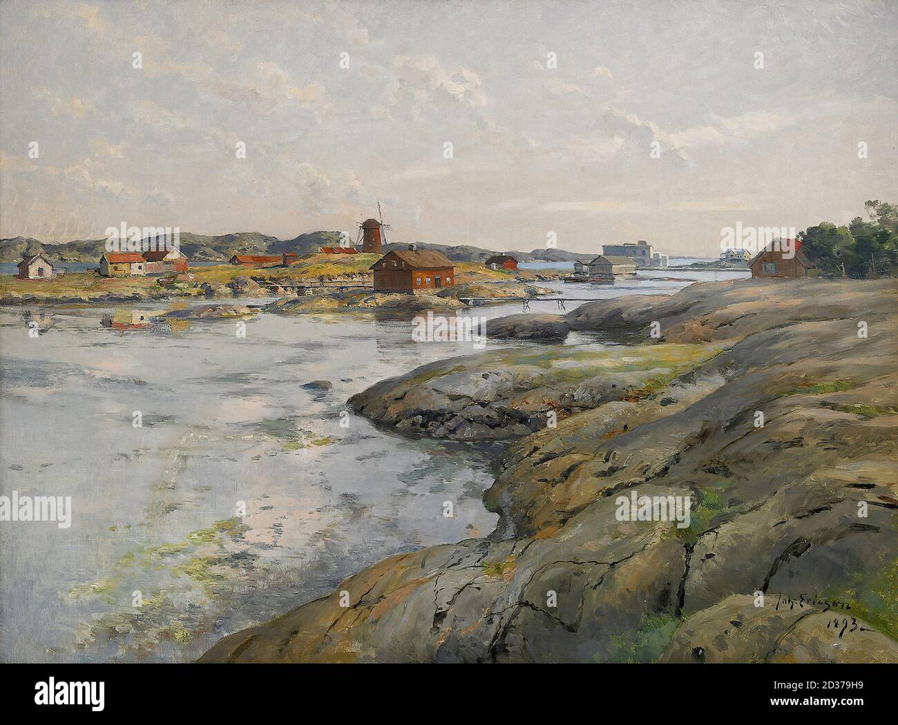 Ericson Johan - Hedvigsholmen - Swedish School - 19th Century Stock ...