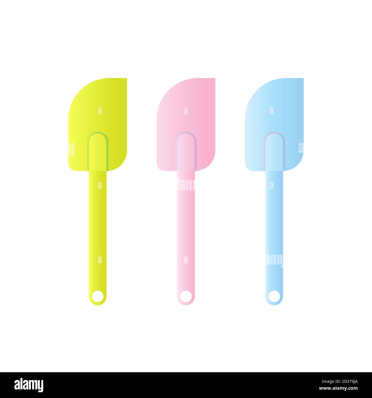 Scrapers spatula vector illustration isoalted on white background. Soft ...