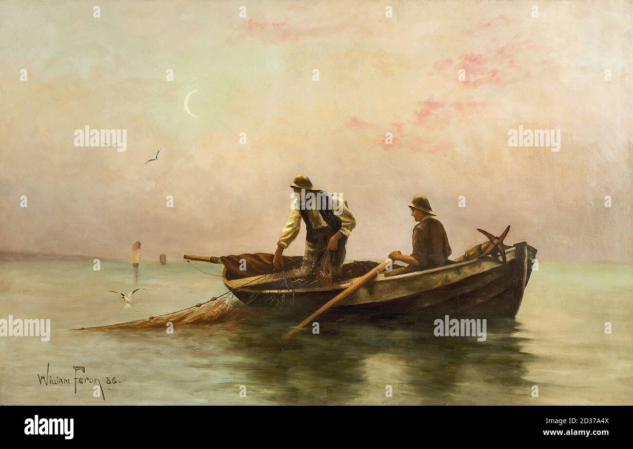 19th century boat painting rowing hi-res stock photography and images ...