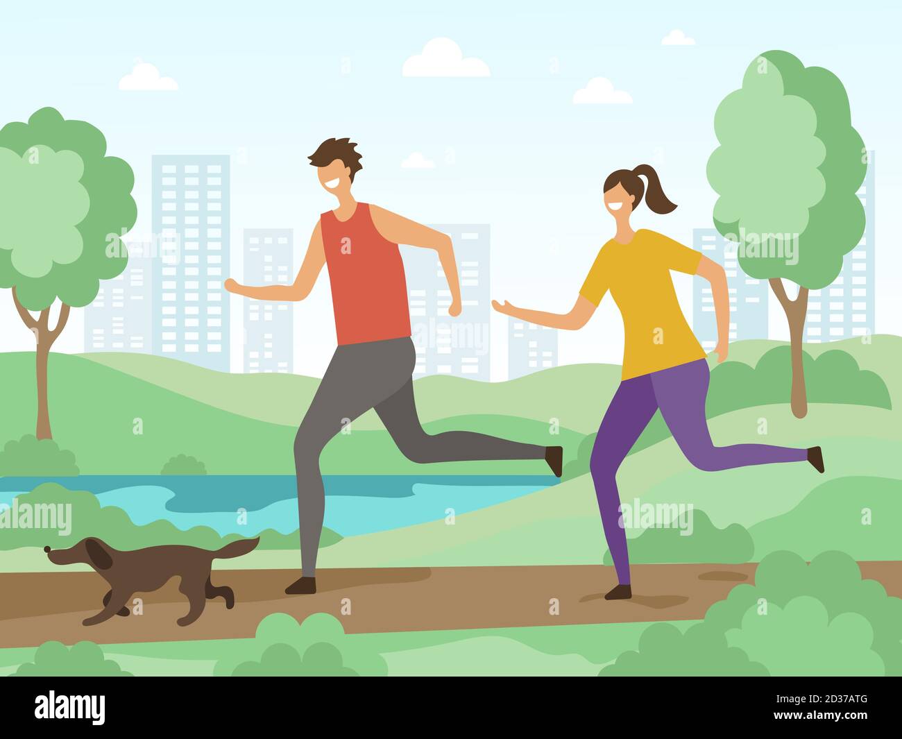 Happy walk walking exercise outdoors Stock Vector Images - Alamy