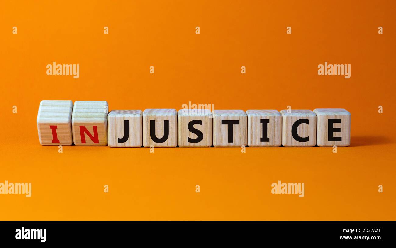 Justice instead of injustice. Turned cubes and changed the word ...
