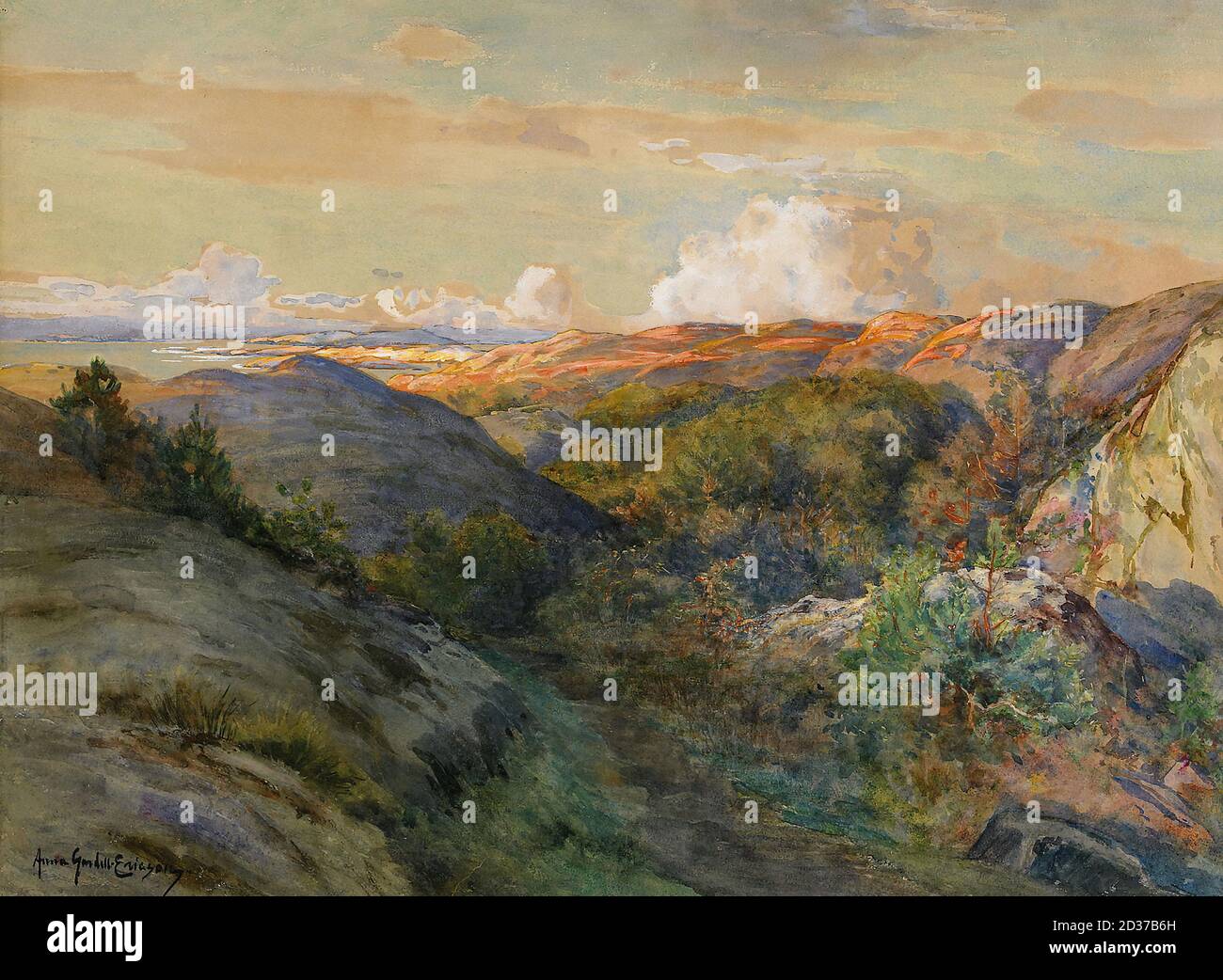 Gardell-Ericson Anna - Fran Marstrandsön - Swedish School - 19th ...