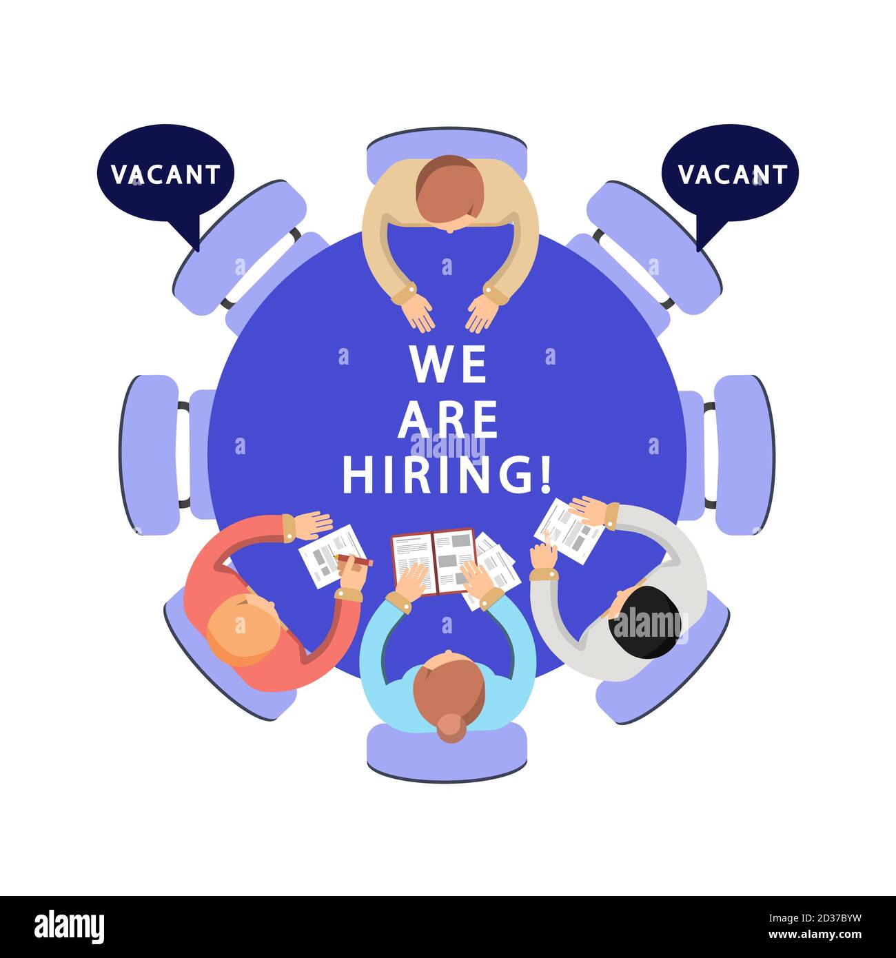 Hiring illustration hr manager hi-res stock photography and images - Alamy
