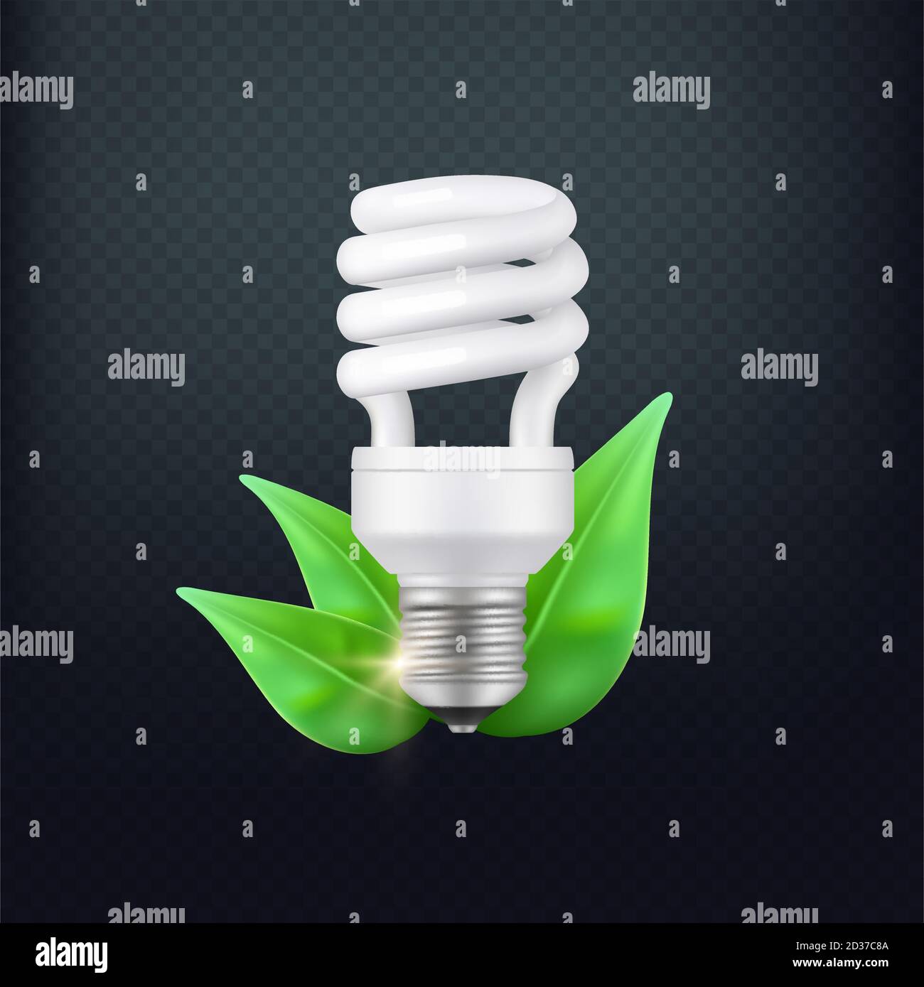 Energy Saving Light Bulb Vector Clipart