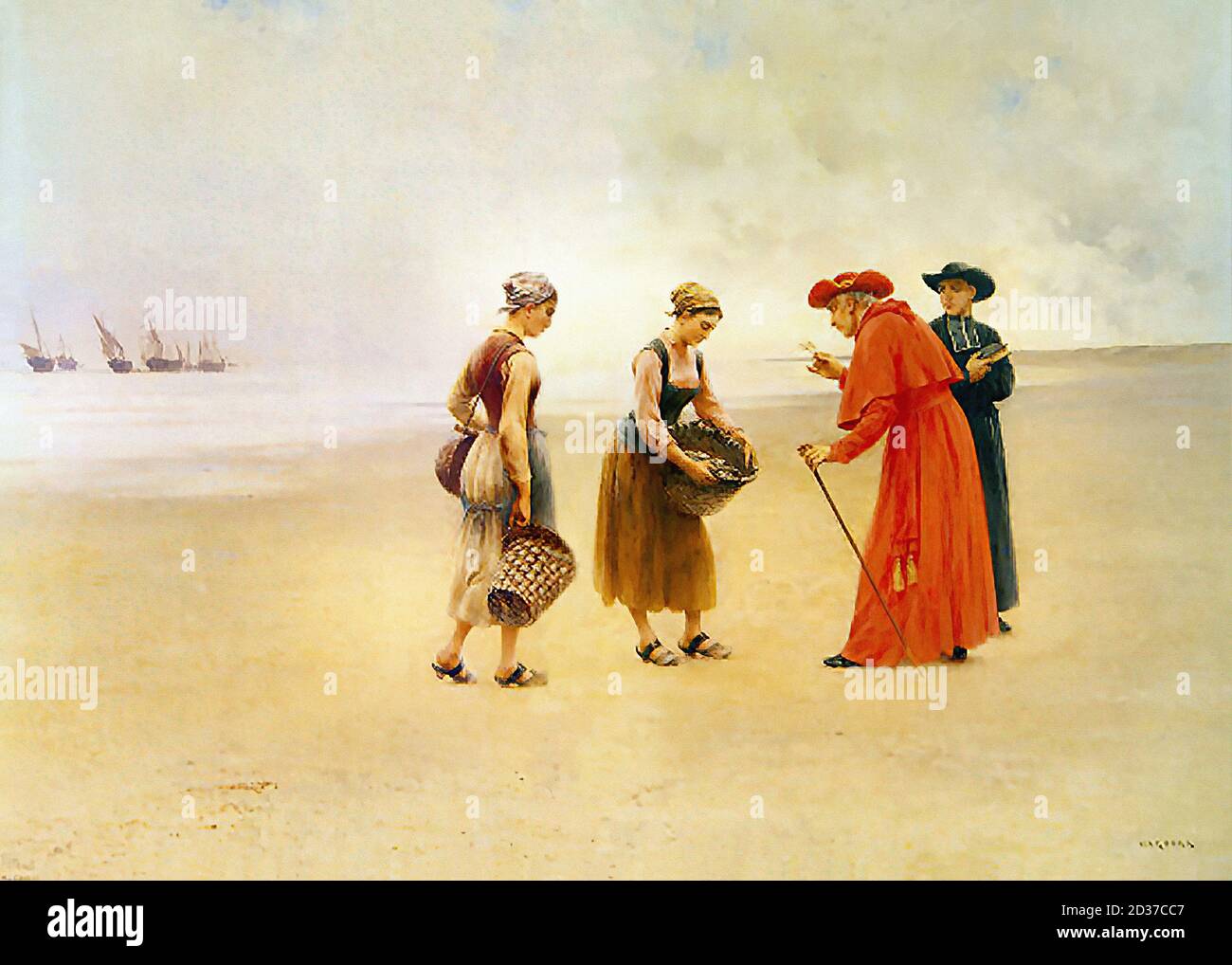 Hagborg August Wilhelm Nikolaus - Cardinal at the Beach - Swedish ...