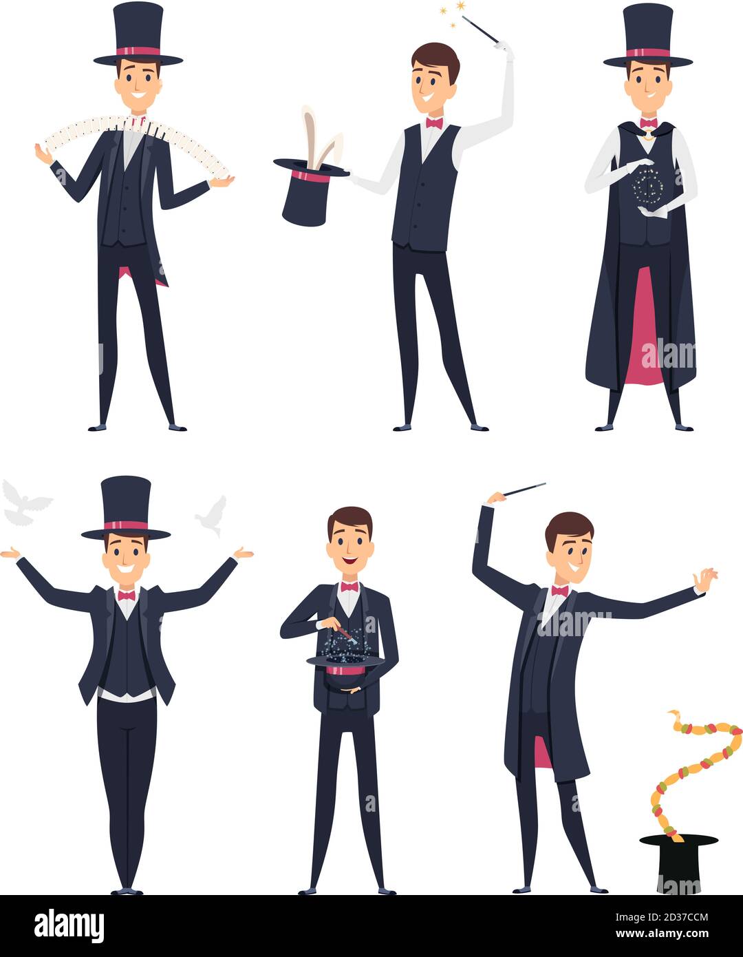 Magician. Circus showman actor male illusionist vector cartoon ...