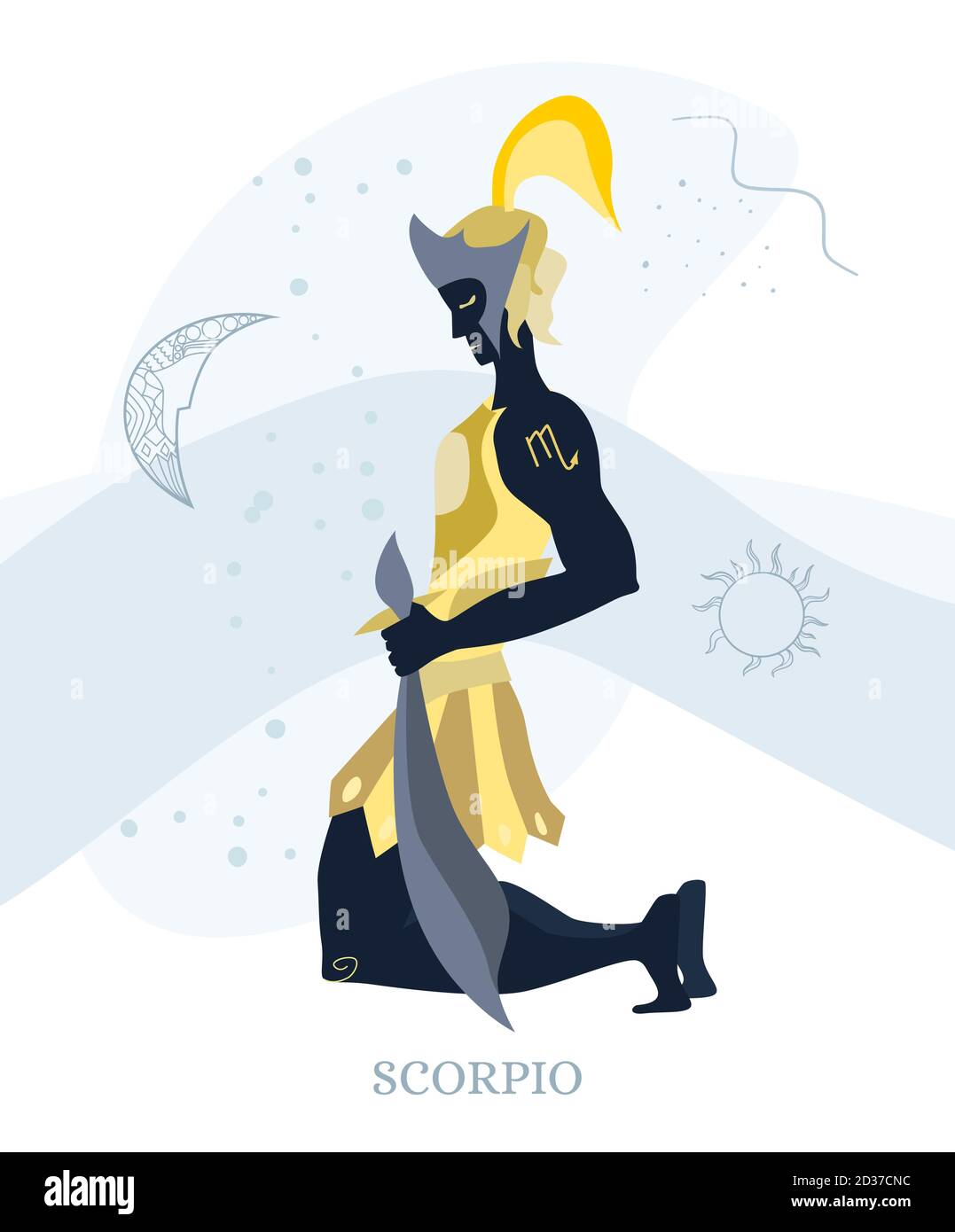 Zodiac signs Scorpio. Vector illustration of the zodiac symbol Stock ...
