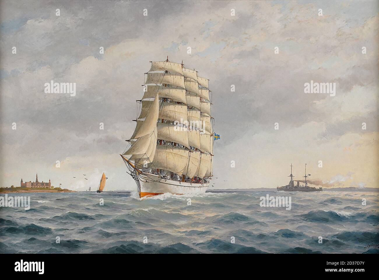 Hagg Jacob - Fyrmastad Bark I Oresund - I Fonden Kronborgs Slott ...