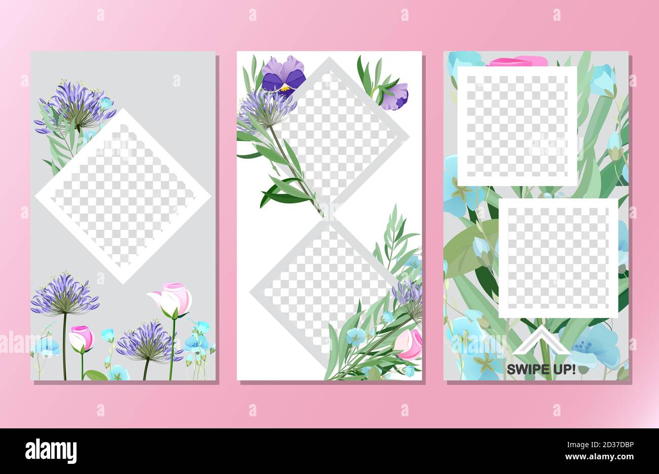 Trendy social media composition Stock Vector Images - Alamy