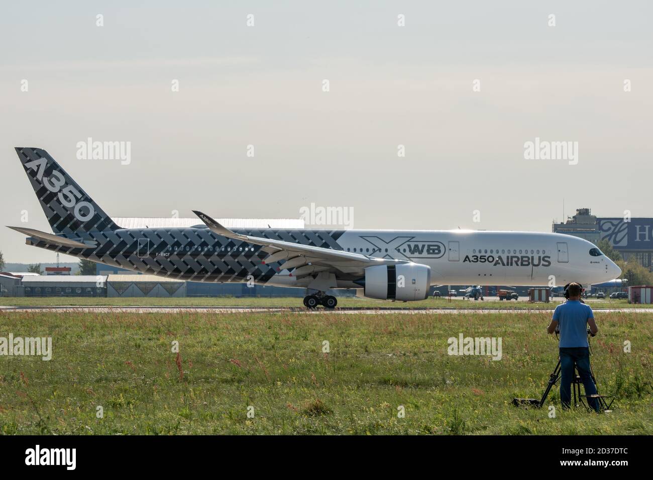 August 30, 2019. Zhukovsky, Russia. long-range wide-body twin-engine ...