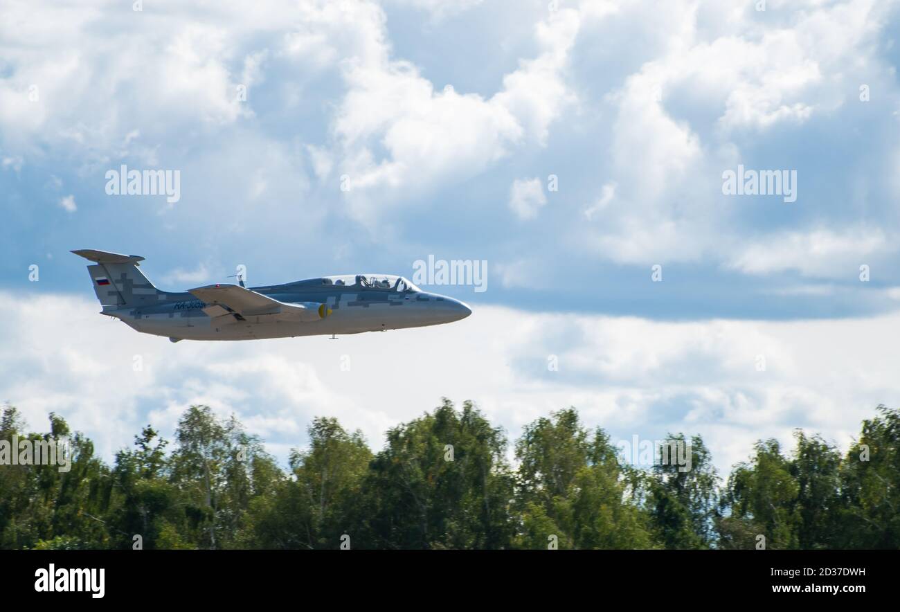 September 12, 2020, Kaluga region, Russia. The Aero L-29 Delfin ...