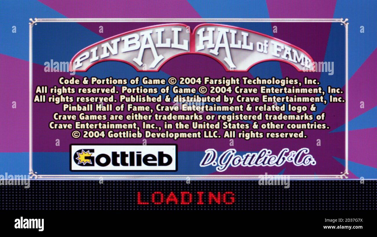 Pinball Hall of Fame - Sony Playstation 2 PS2 - Editorial use only ...