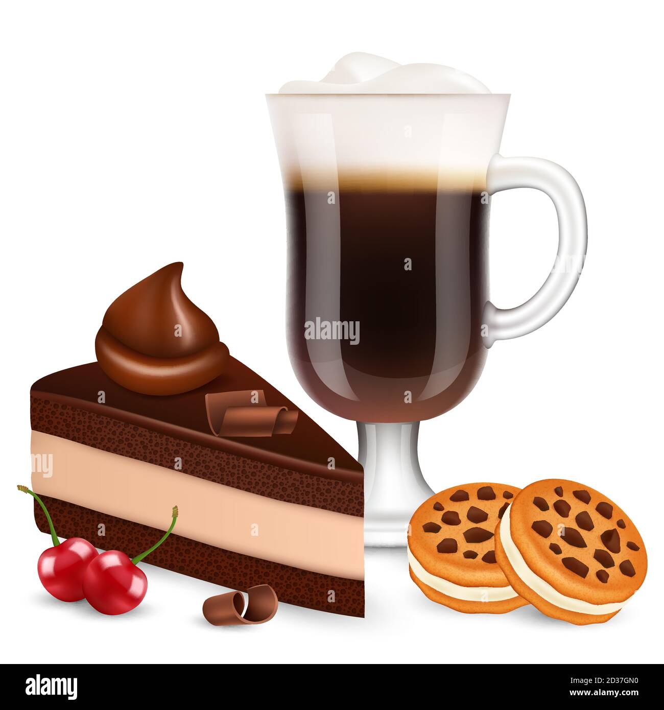 Coffee dessert food Stock Vector Images - Alamy