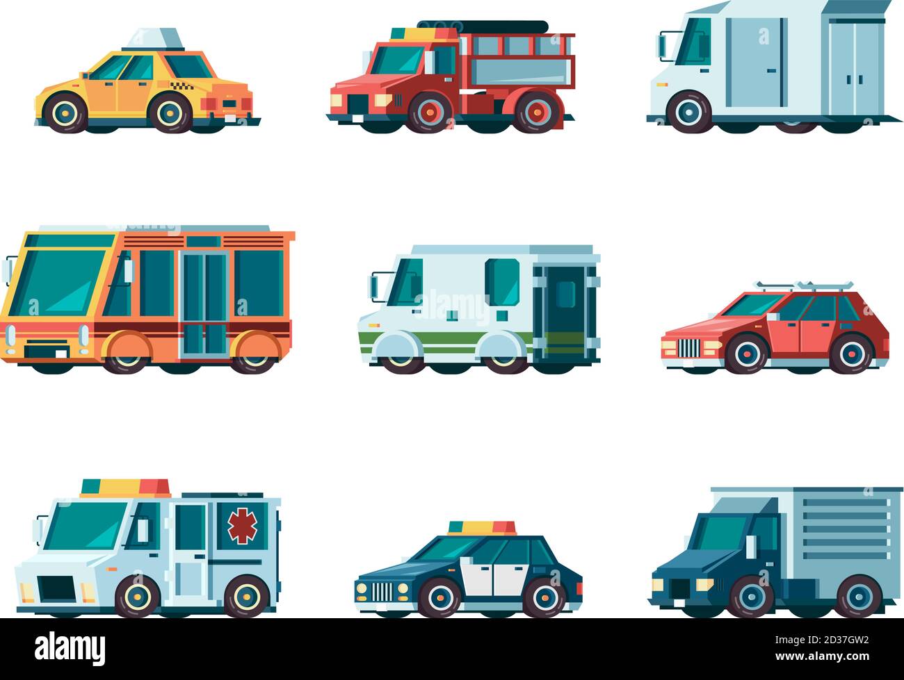 Vector cartoon ambulance car hi-res stock photography and images - Alamy