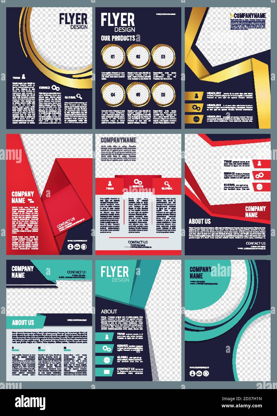 Editable brochure. Business flyers ads in magazine covers commercial ...