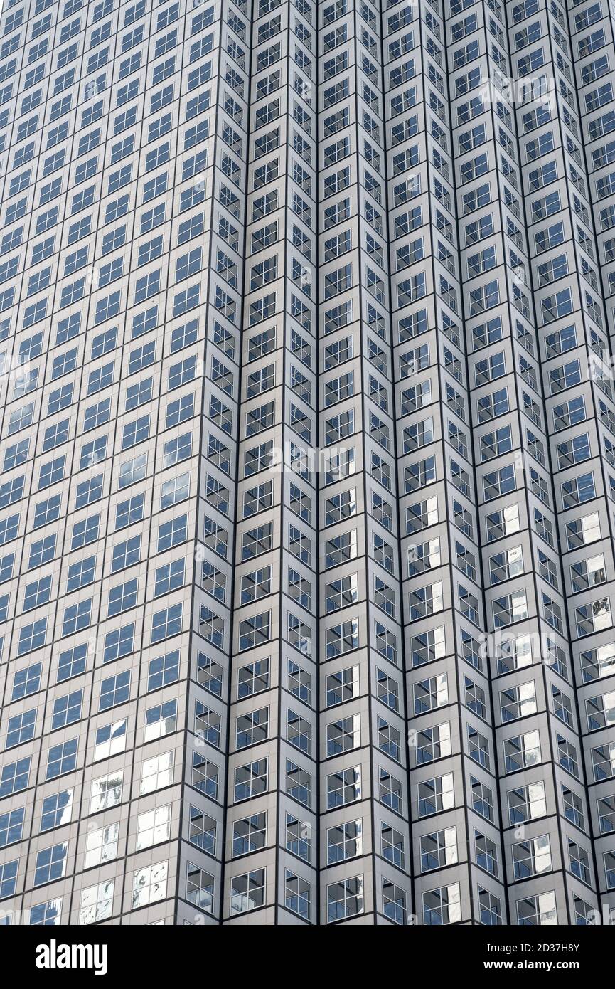 Panoramic and perspective wide angle view to steel blue background of ...