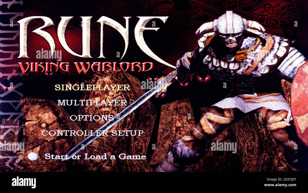 Rune Viking Warrior - Sony Playstation 2 PS2 - Editorial use only Stock ...