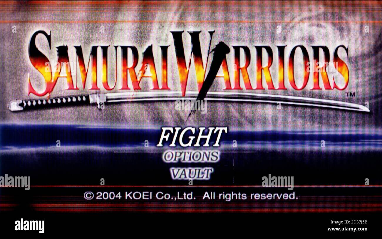 Samurai Warriors - Sony Playstation 2 PS2 - Editorial use only Stock ...