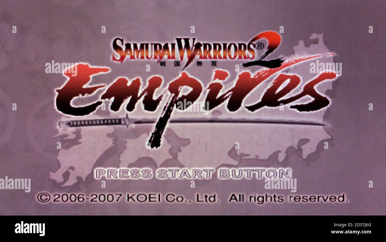 Samurai Warriors 2 - Empires - Sony Playstation 2 PS2 - Editorial use ...