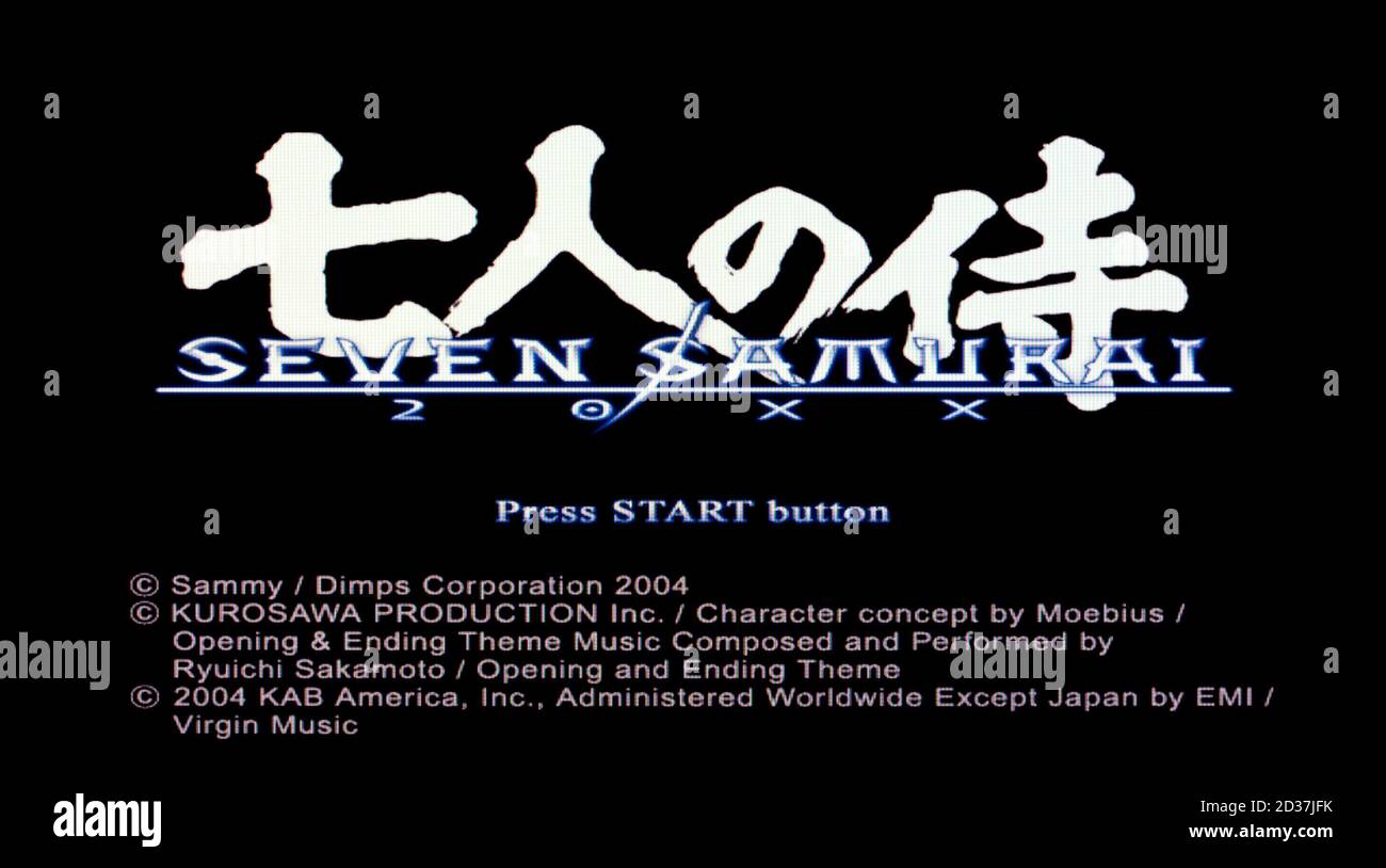 Seven Samurai - Sony Playstation 2 PS2 - Editorial use only Stock Photo ...