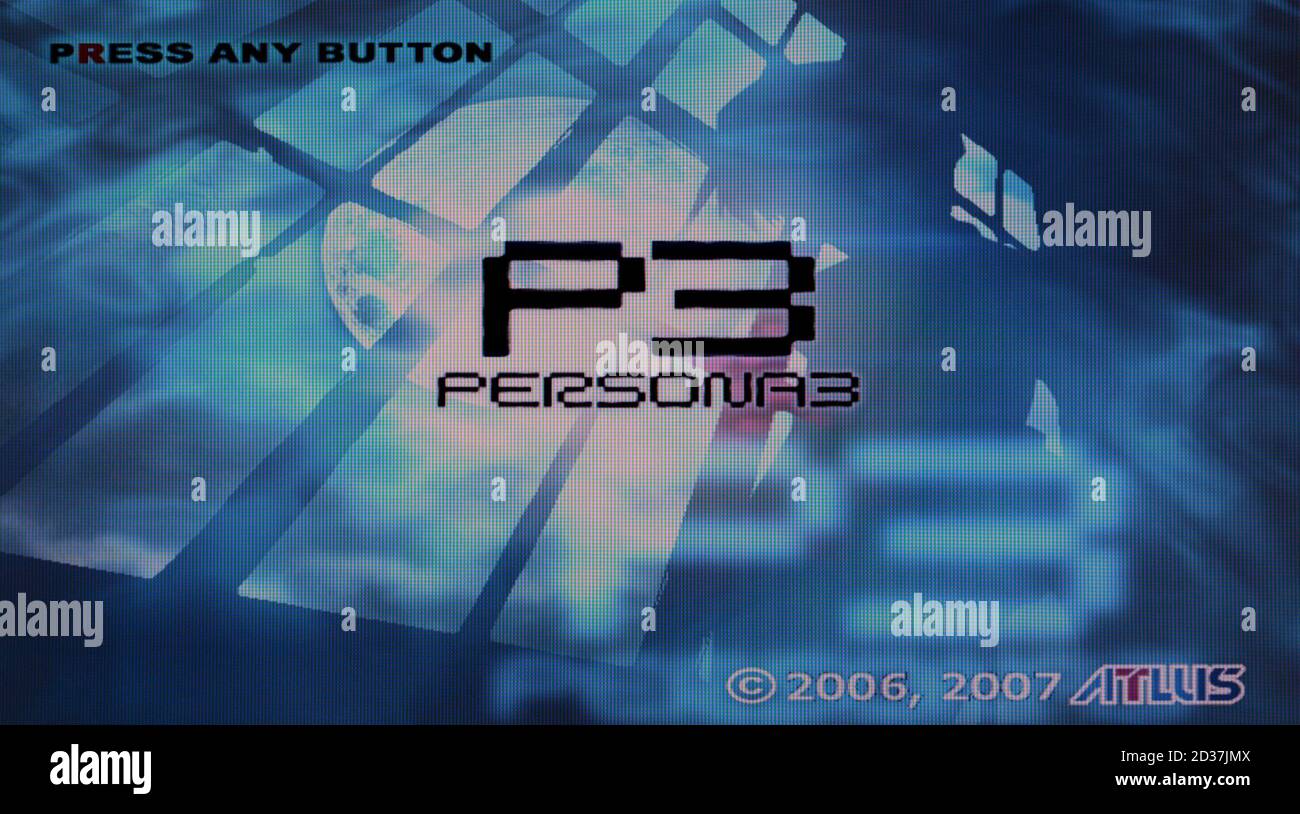 P3 - Persona 3 - Sony Playstation 2 PS2 - Editorial use only Stock ...